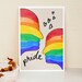 LGBT Pride Rainbow Flag Art Print Gay Pride Poster LGBTQ - Etsy