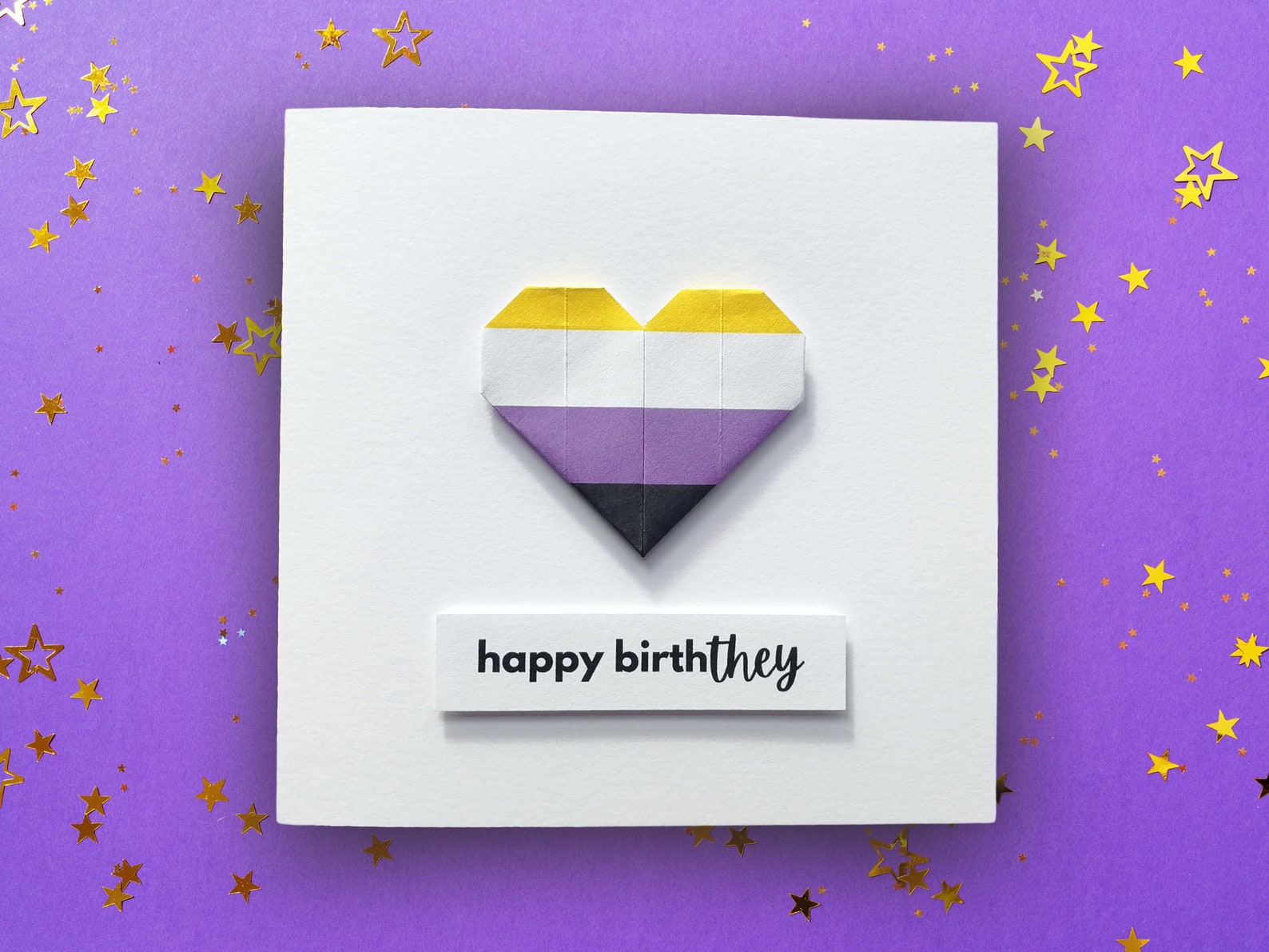 Non-binary Birthday Card Non-binary Card LGBTQ Birthday - Etsy UK