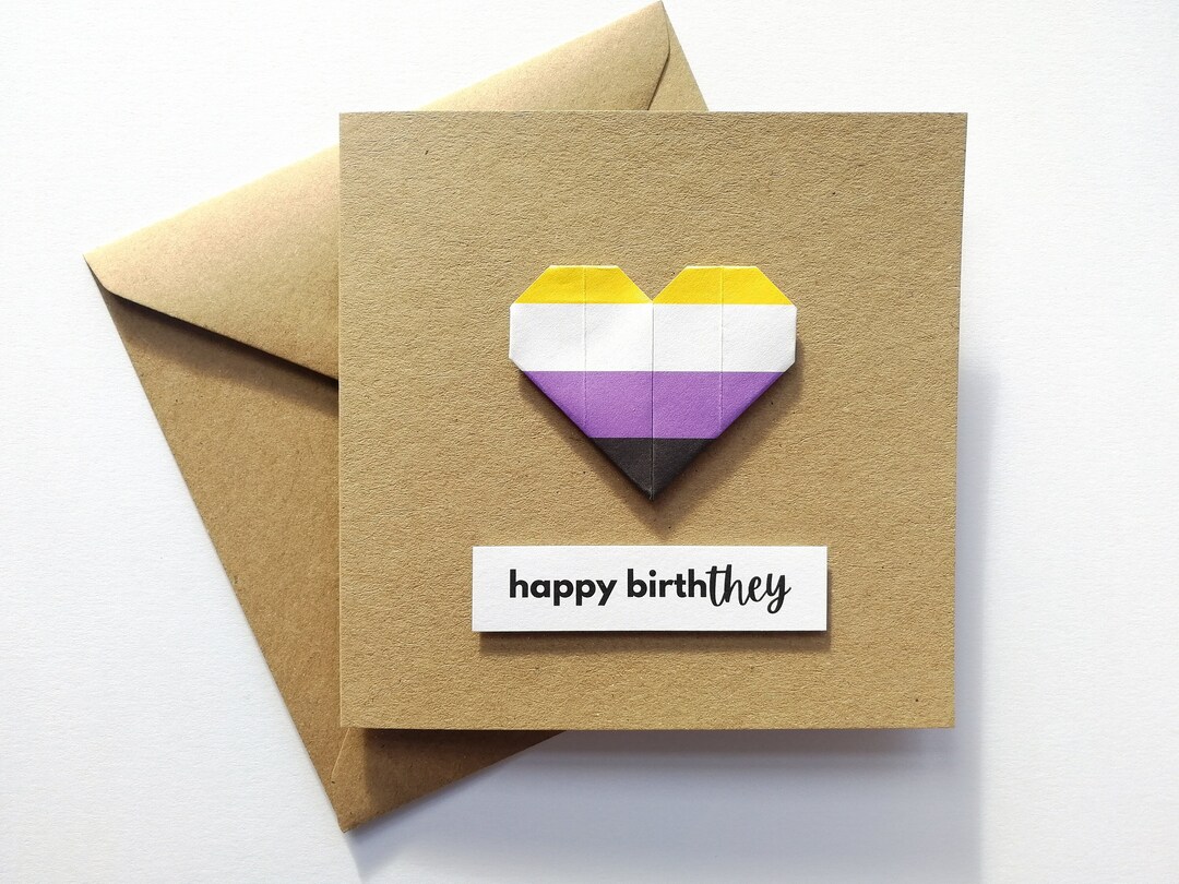Non-binary Birthday Card, Non-binary Card, LGBTQ Birthday Card, Queer Birthday Card, Non-binary ...