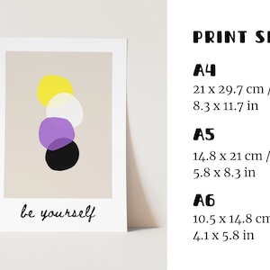 Non Binary Print, Non Binary Art, Non-binary Gift, Minimalist LGBT Wall ...