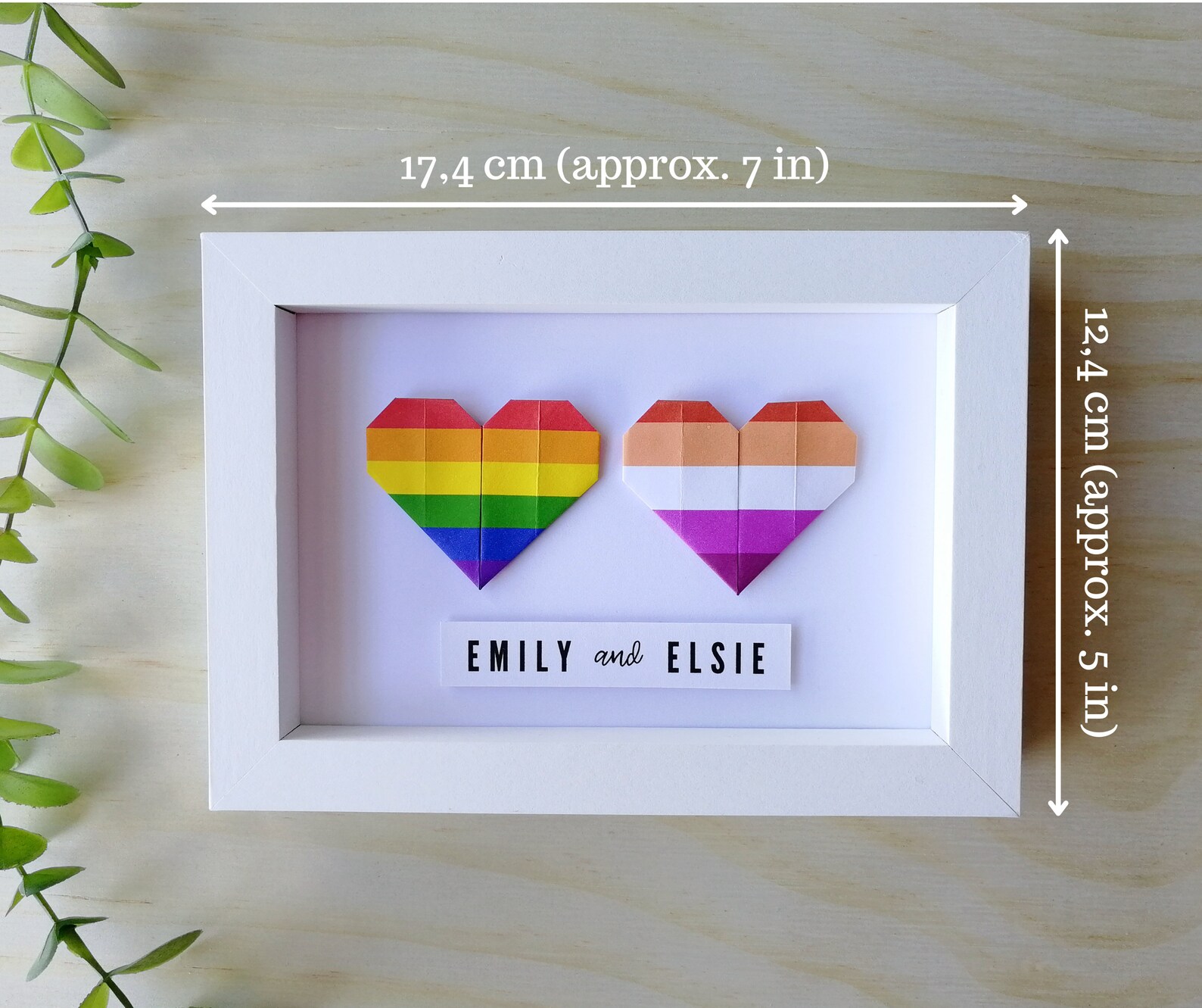 Personalised Lesbian Couple Anniversary Frame, Lesbian Wedding Gift for ...