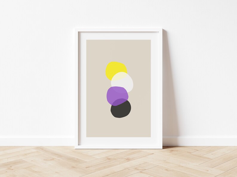 Non Binary Print Non Binary Art Non-binary Gift Minimalist | Etsy