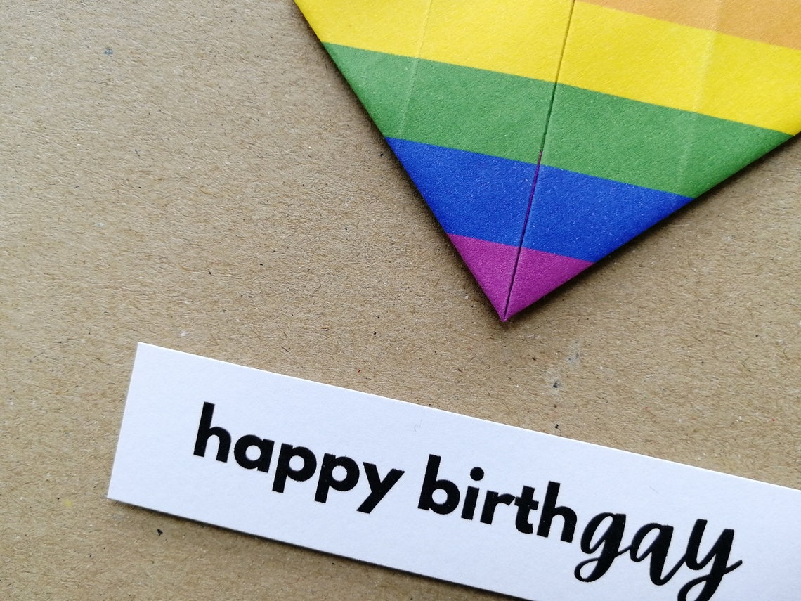 Tarjeta de cumpleaños LGBTQ, tarjeta de cumpleaños LGBT, tarjeta de ...