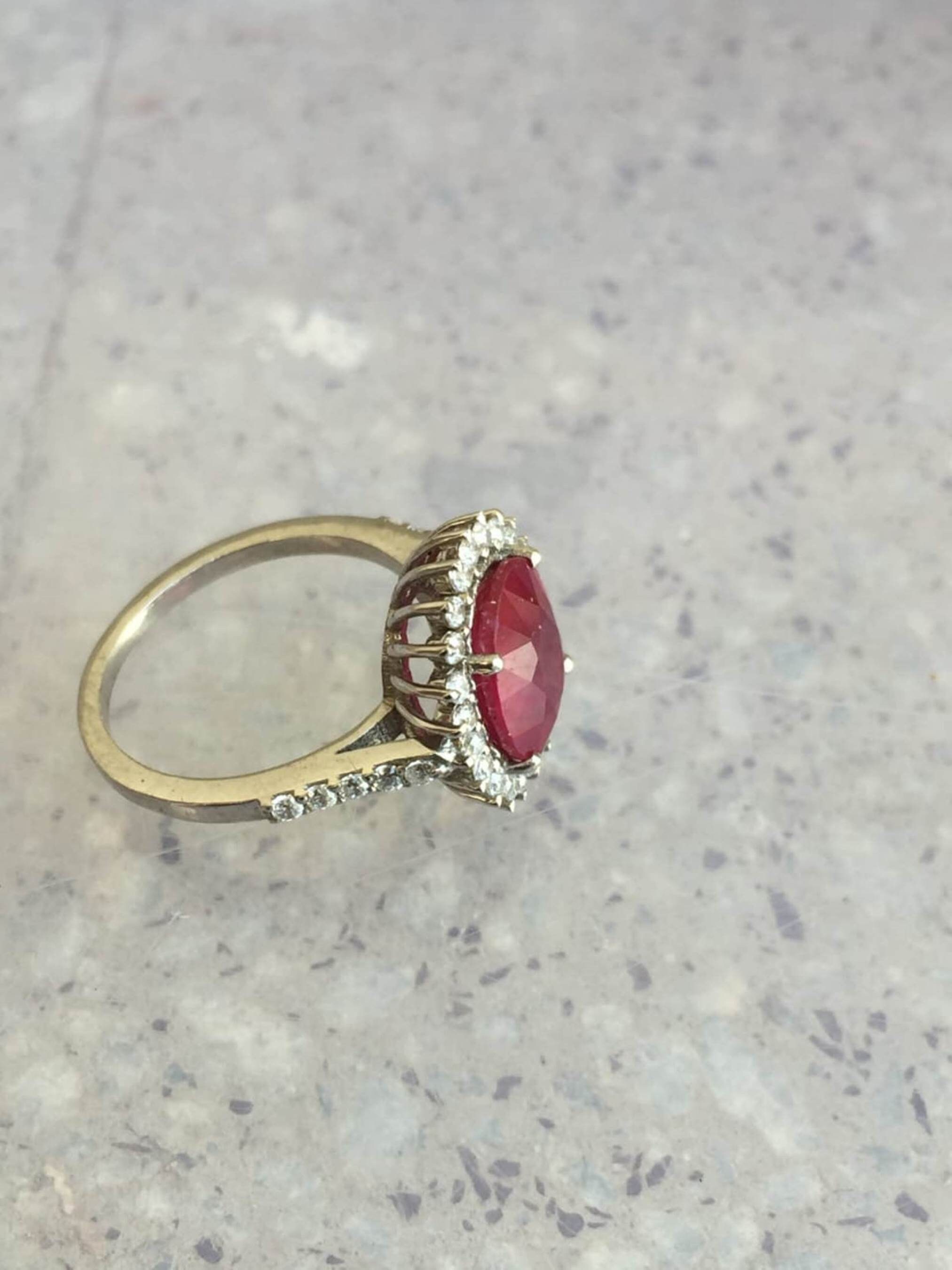 Natürlicher Roter Rubin 6.50 Karat Ring 925 Sterling Silber - Etsy.de