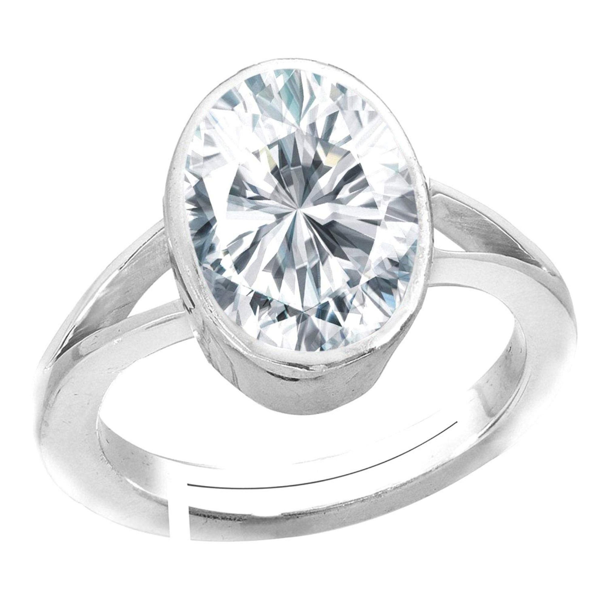 Natural White Zircon 7.25 Carat Ring 925 Sterling Silver - Etsy