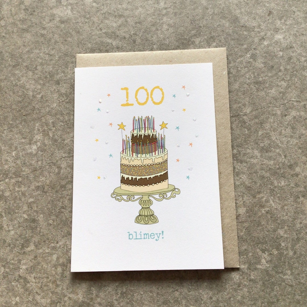 100th Birthday Greetings Card - Etsy