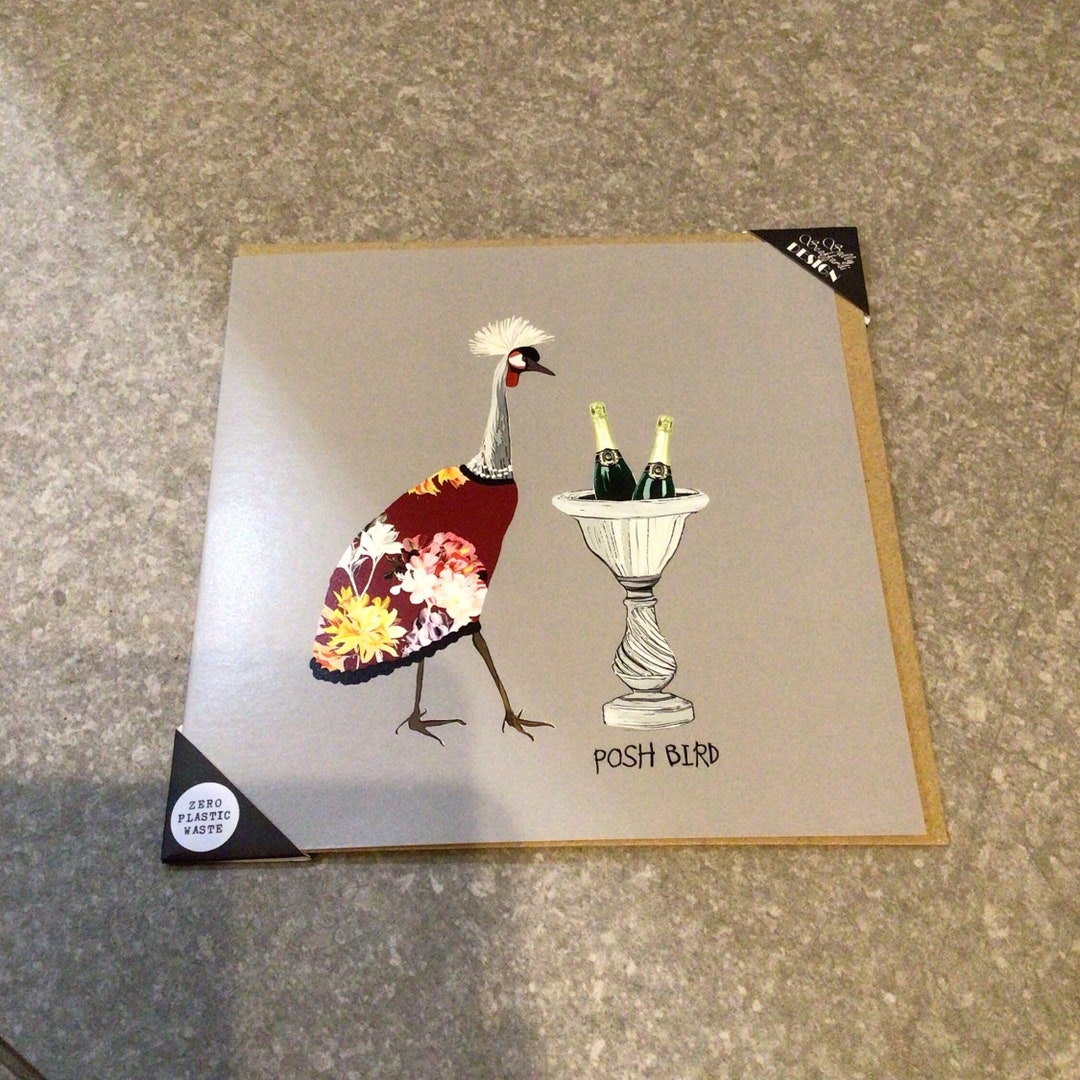 Posh Bird Greetings Card - Etsy