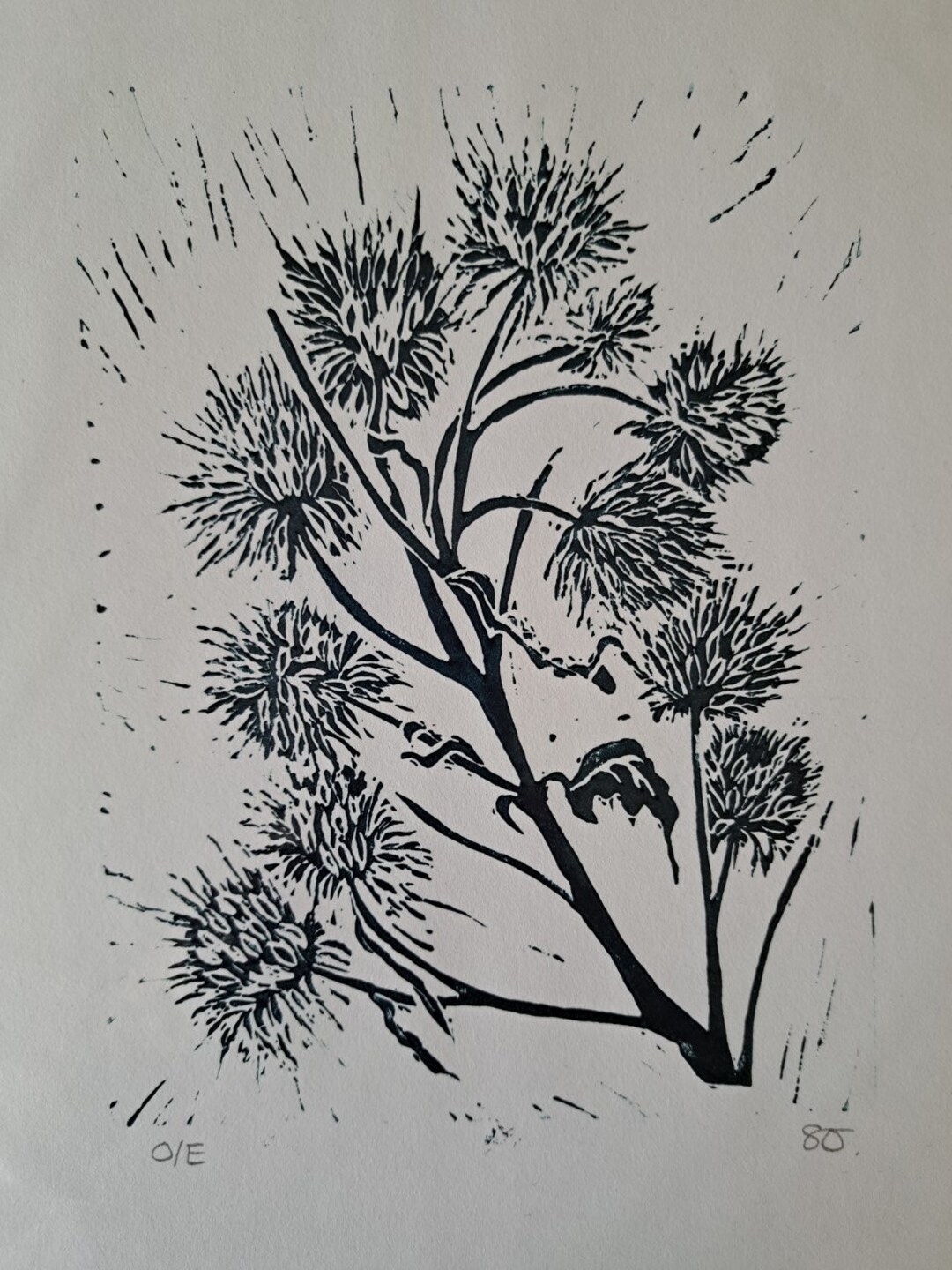 Seed Heads - Original Linocut Print, Lino Print, Handcut, Handmade ...