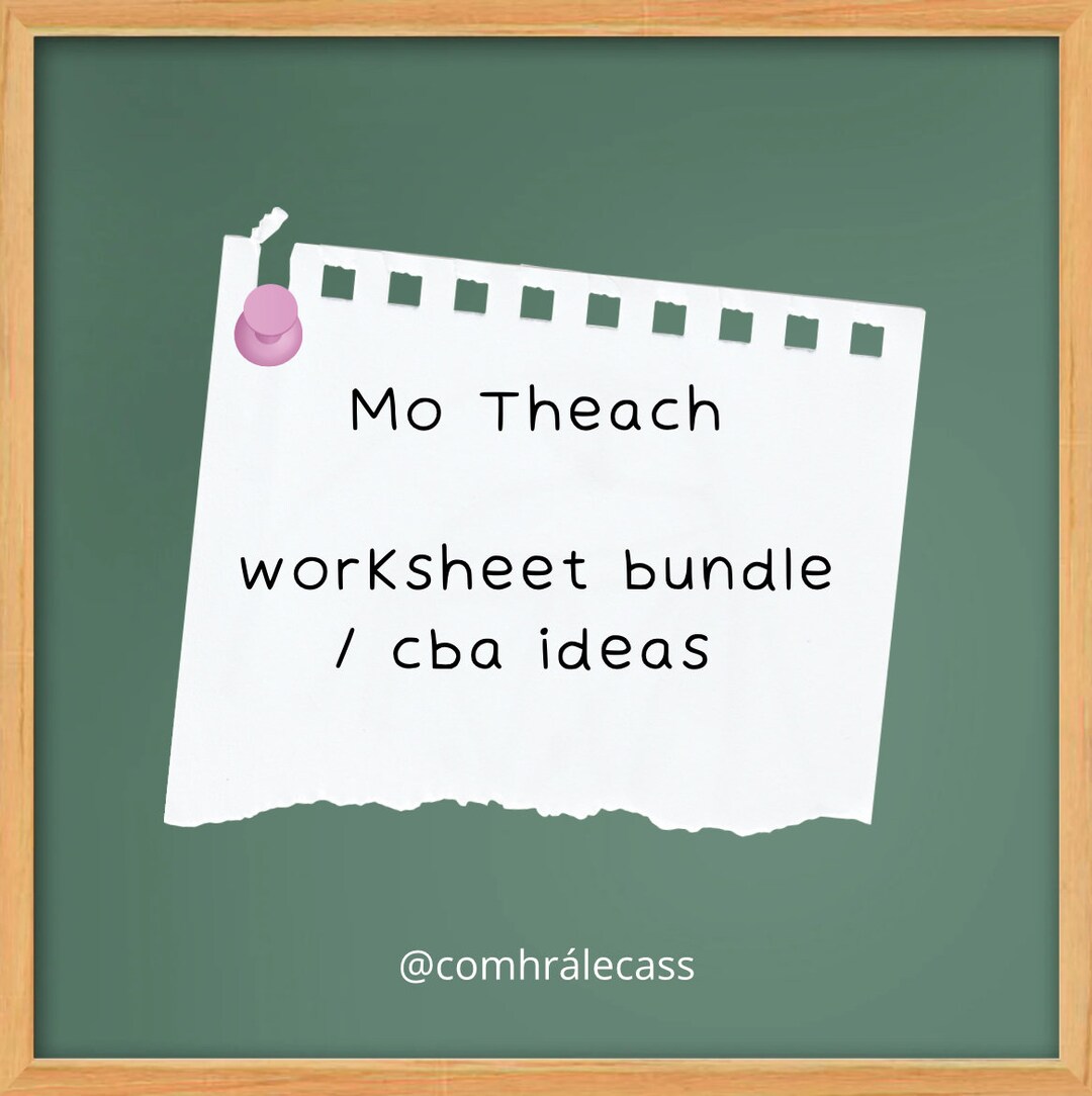 Mo Theach - Worksheet Bundle / Cba Ideas - Etsy