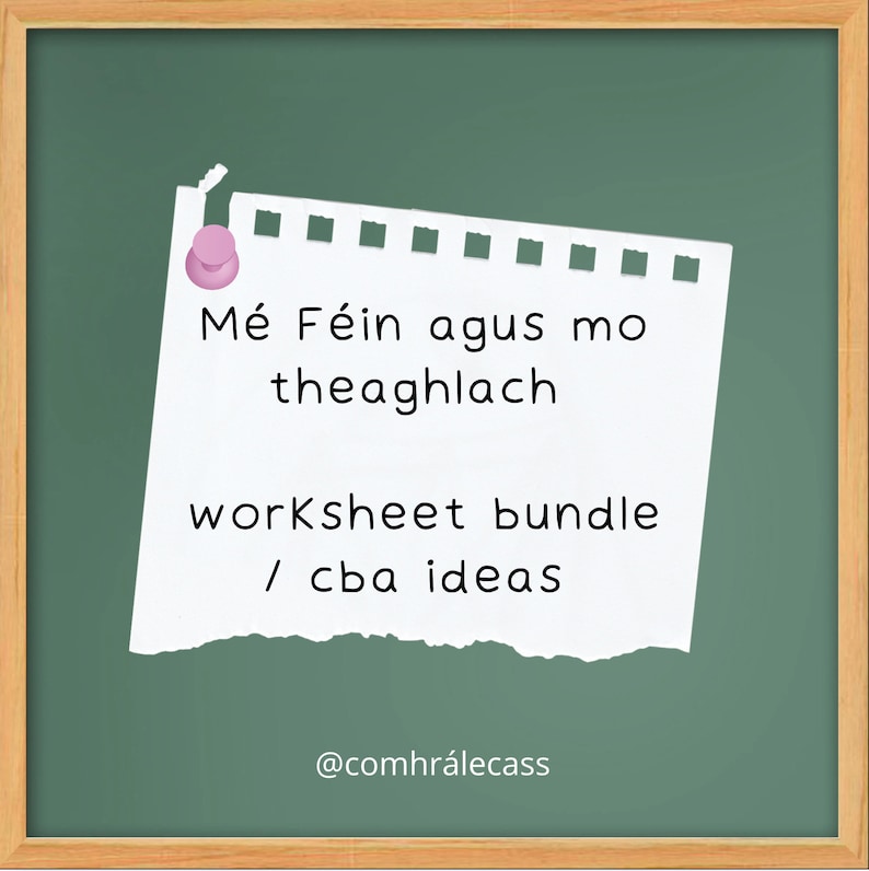 Mé Féin Agus Mo Theaghlach - Worksheet Bundle / Cba Ideas - Etsy