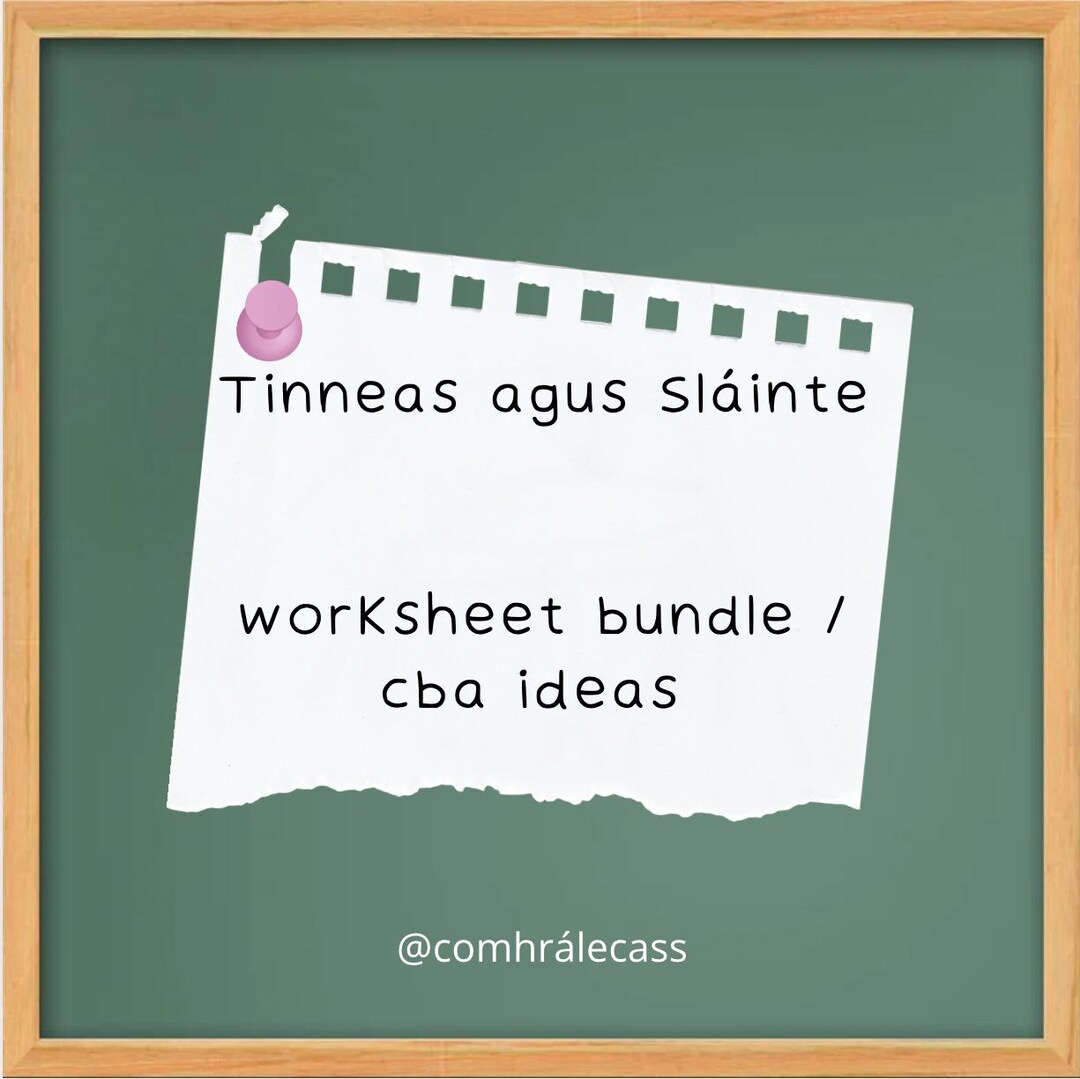 Tinneas Agus Sláinte - Worksheet Bundle /cba Ideas - Etsy