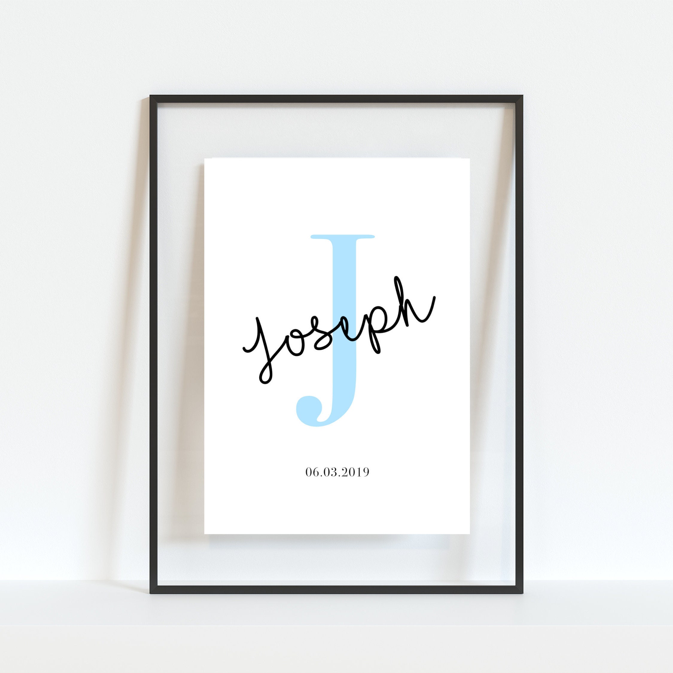 Kids Initial Print, Personalised Kids Print, Nursery Name Sign, Baby ...