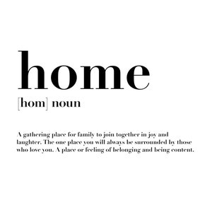 Home Quote Printed Poster, Home Quote, Home Meaning, Home Gift, Moving ...