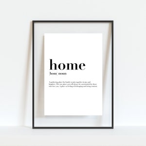 Home Quote Printed Poster, Home Quote, Home Meaning, Home Gift, Moving ...