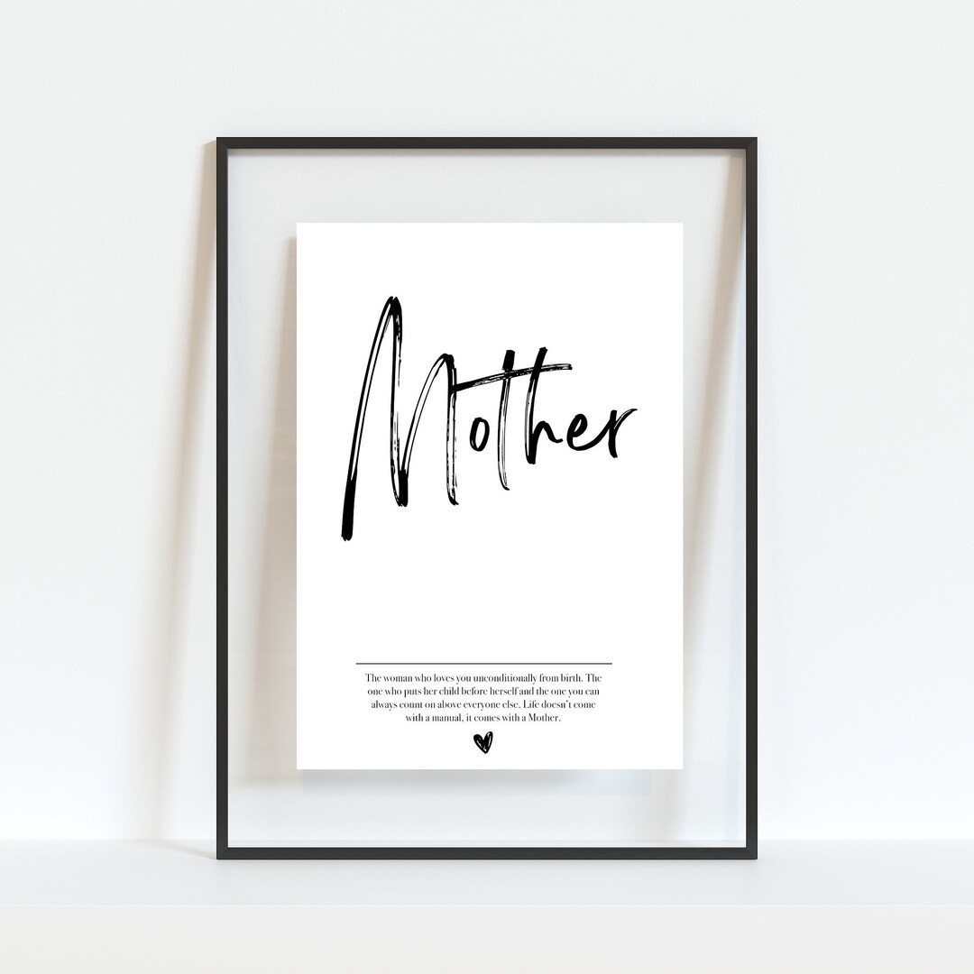 Mother Quote Print, Mum Print, Custom Print, Personalised Print, Gift ...