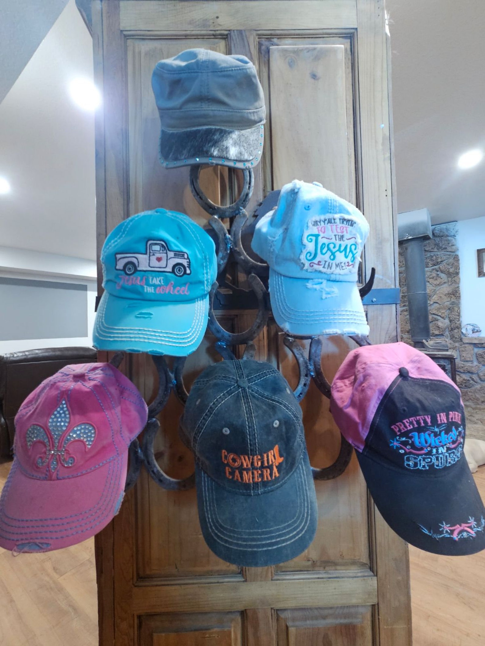 Horseshoe Ball Cap Rack - Etsy