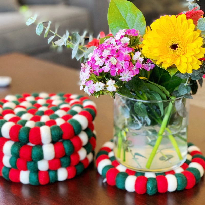 Felt Ball Trivet - Etsy