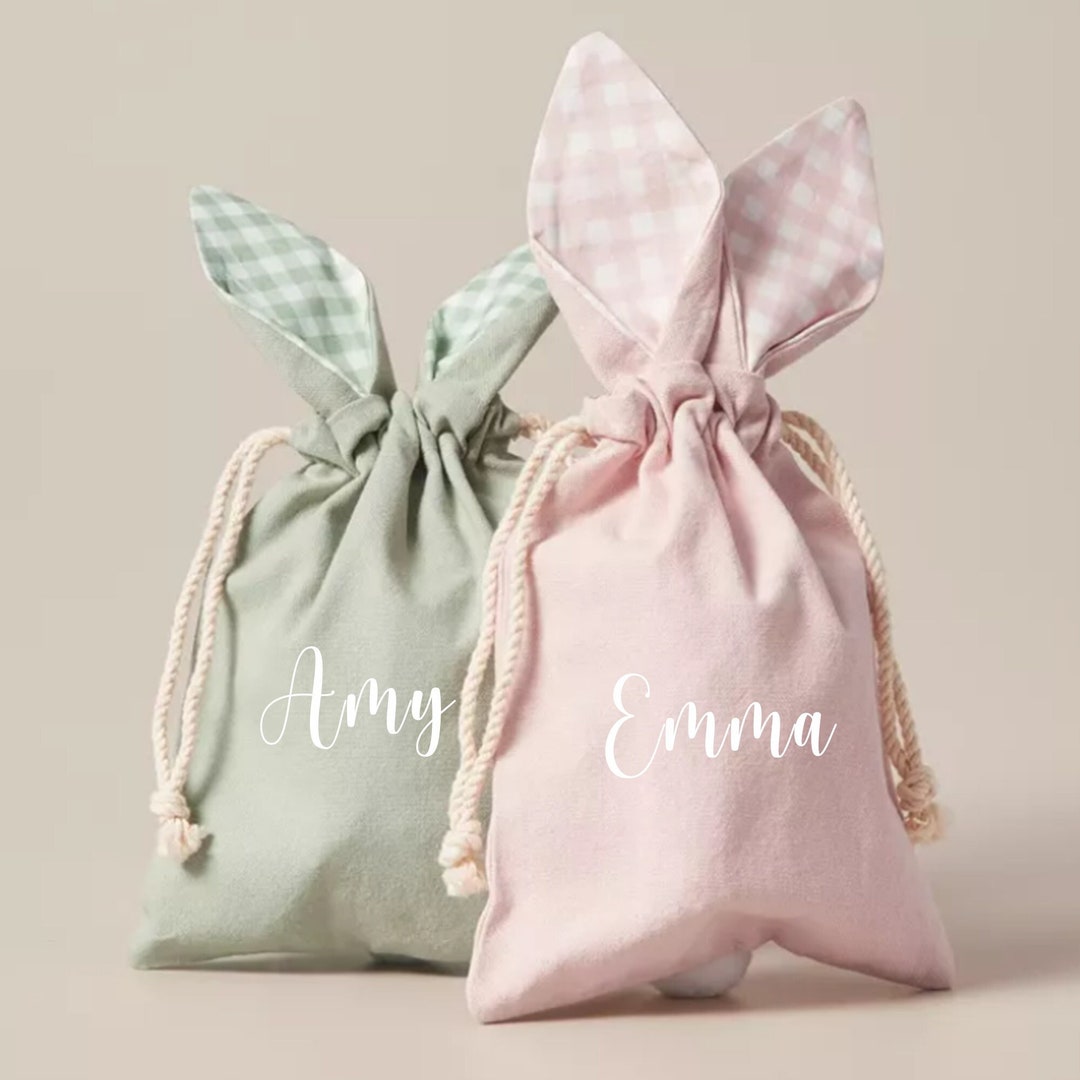 Personalised Easter Bunny Treats Bag/personalised Easter Egg Gift Bag ... Personalised Easter Bunny Treats Bag/personalised Easter Egg Gift Bag ...