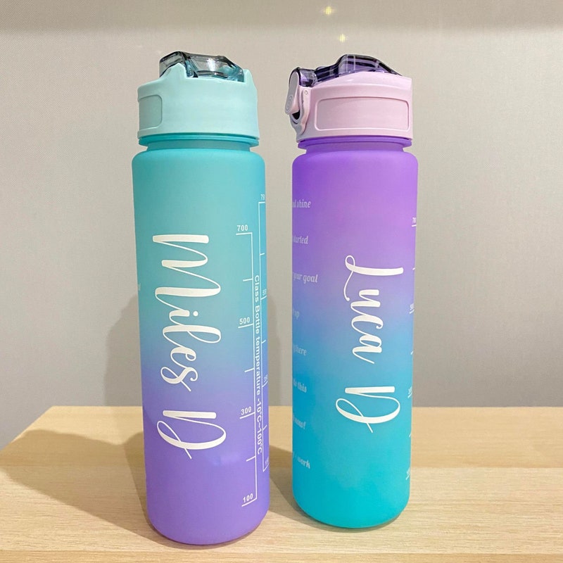 Water Bottle With Time - Etsy
