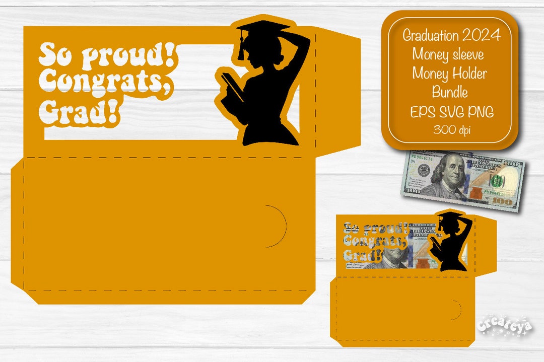Graduation Money Holder SVG Cardstock Money Sleeve, Money Holder SVG ...