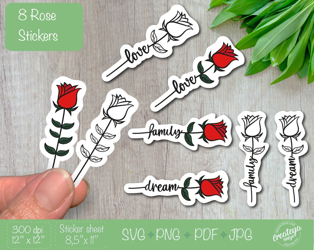 Stickers Svg Files for Cricut, Printable Planner Sticker Sheet Svg ...