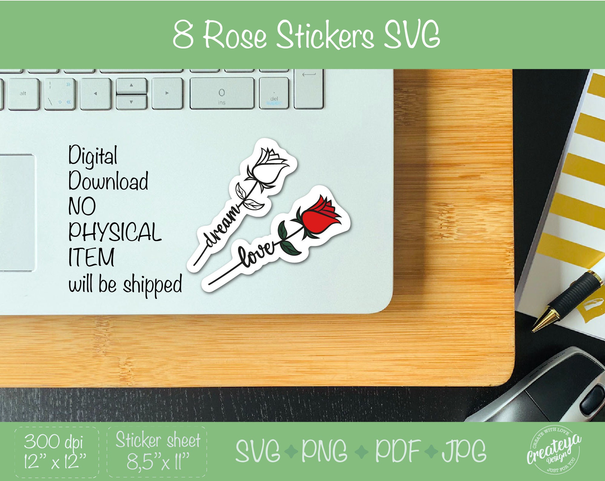 Stickers Svg Files for Cricut Printable Planner Sticker Sheet - Etsy UK