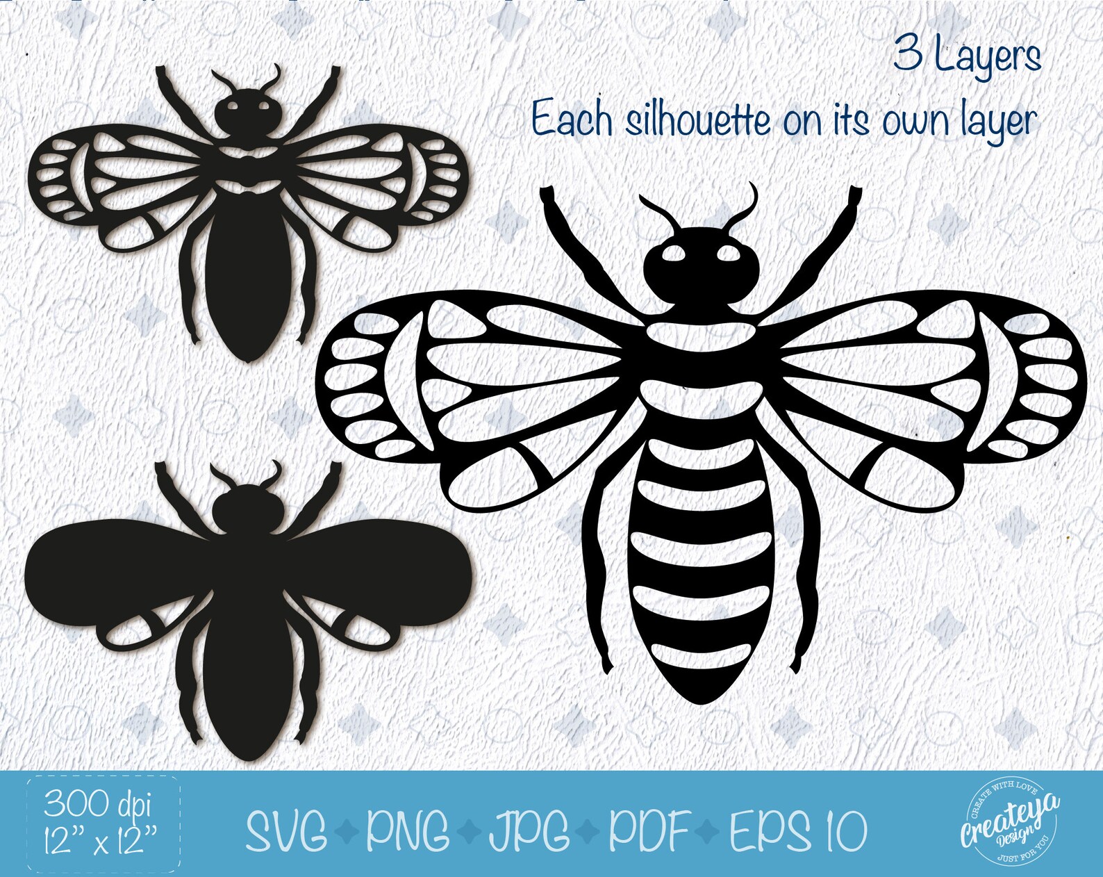 Bee SVG Cut File Honey Bee PNG Bumble Bee SVG Layered File - Etsy