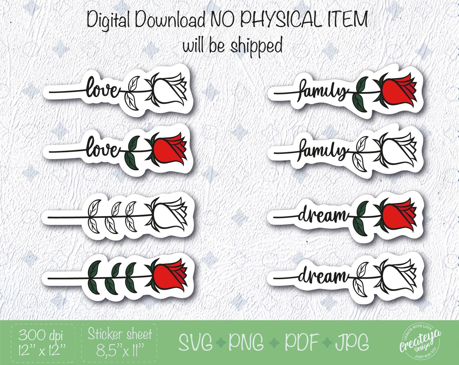 Stickers Svg Files for Cricut Printable Planner Sticker Sheet | Etsy
