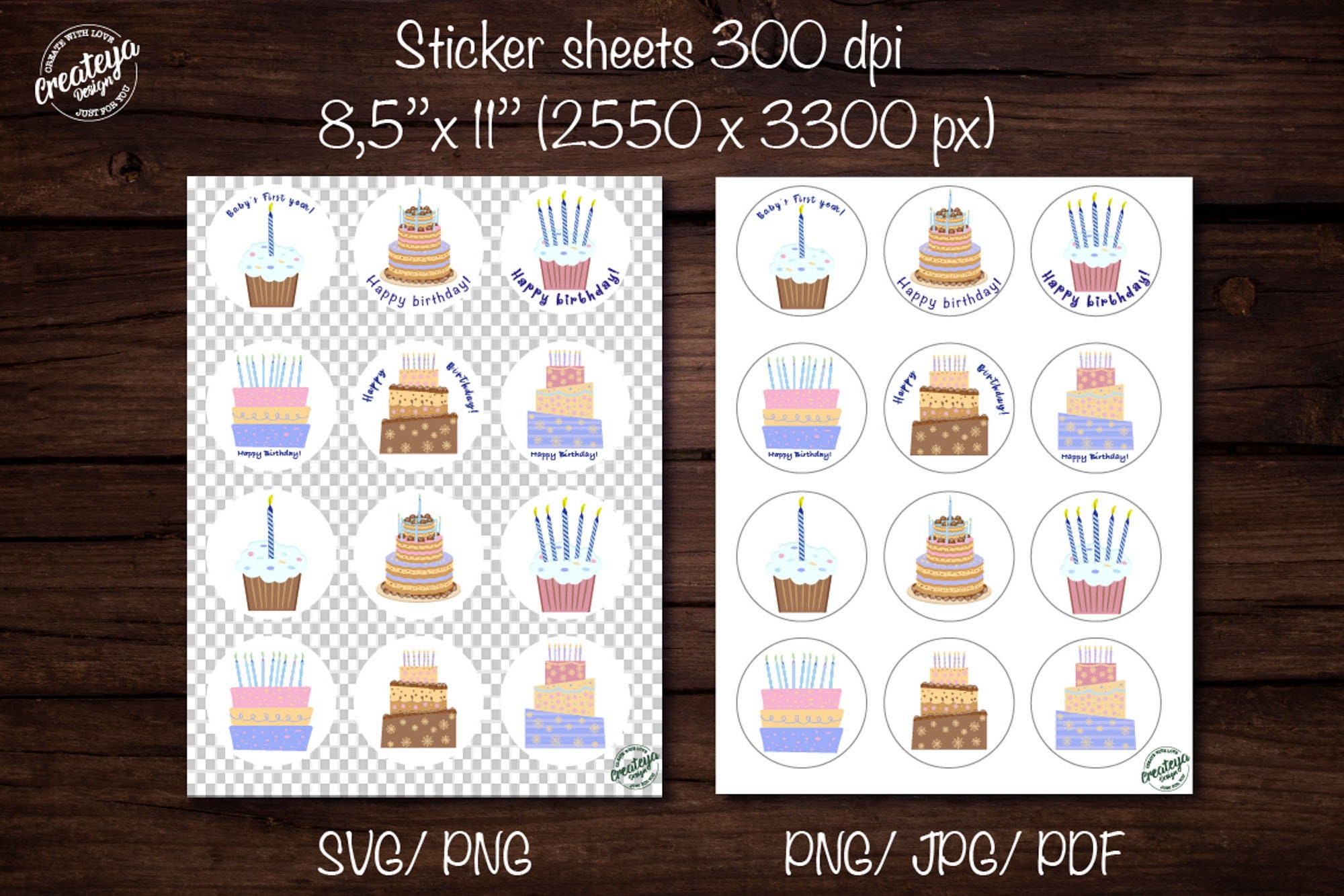Stickers Svg Files for Cricut Printable Planner Sticker Sheet - Etsy