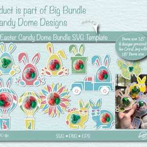 Easter Candy Dome SVG, Bunny Treat Holder, Party Favor, Paper Craft ...