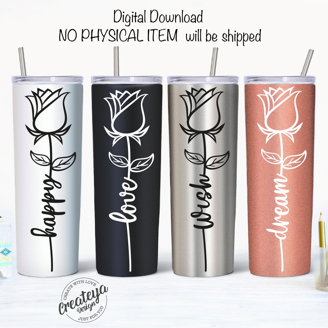 Valentine Svg Glowforge Rose Svg Valentine Day Love Wish | Etsy