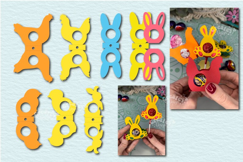 Bunny Lollipop Holder Svg, Easter Creme Egg Holder, Easter Candy Holder ...