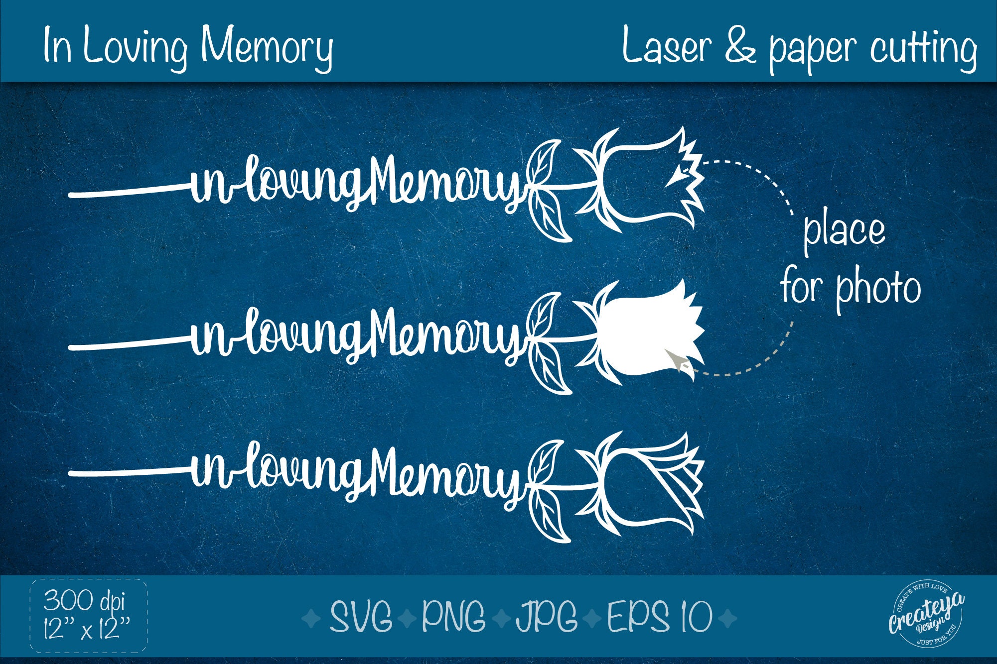 In Loving Memory Svg Memorial Day Memorial Rose SVG - Etsy