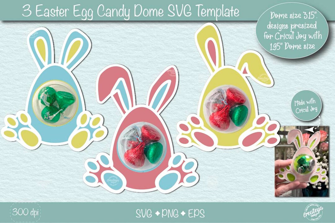 Easter Candy Dome SVG, Bunny Treat Holder, Party Favor, Papercraft Gift ...