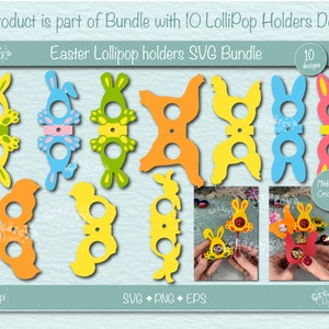 Easter SVG Bunny Lollipop Holder Easter Candy Holder SVG Chocolate ...