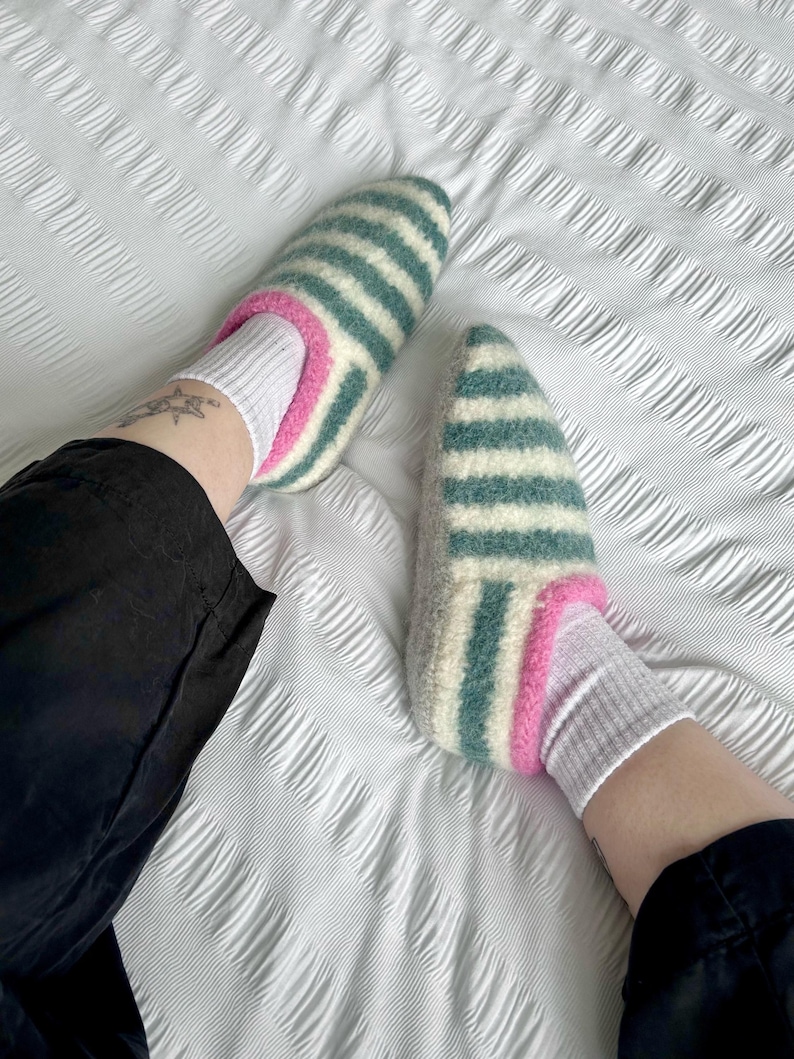 Sailor Slippers Knitting Pattern - Etsy