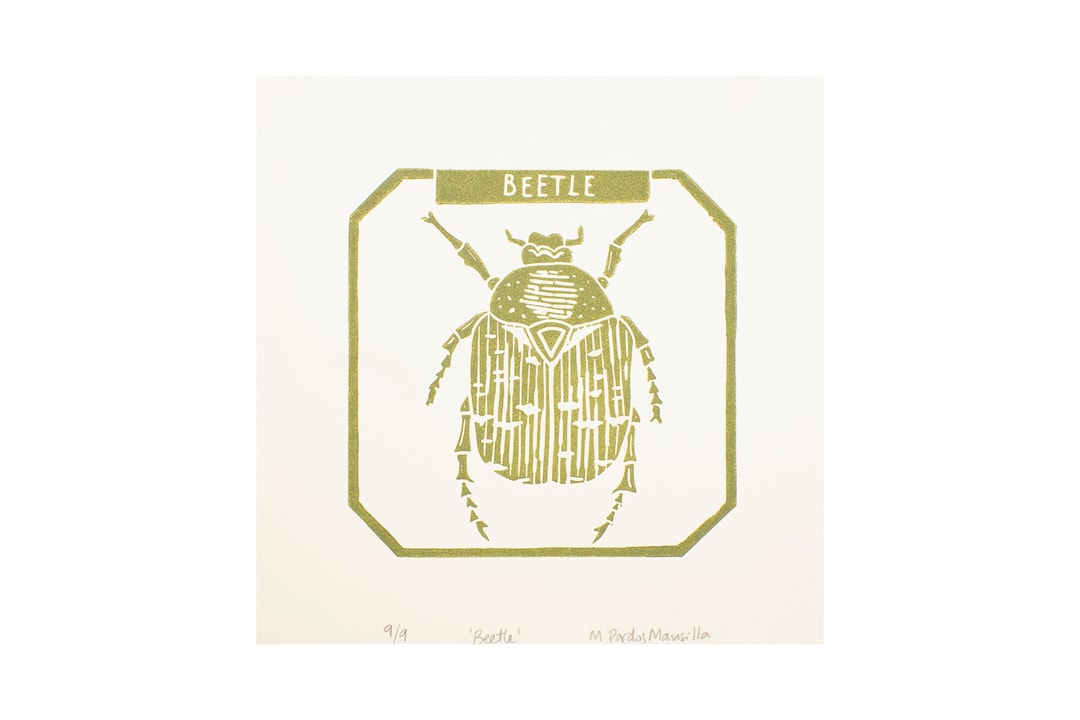 Beetleprint Original Print Linocut Print Science Art gift Gift for Her ...