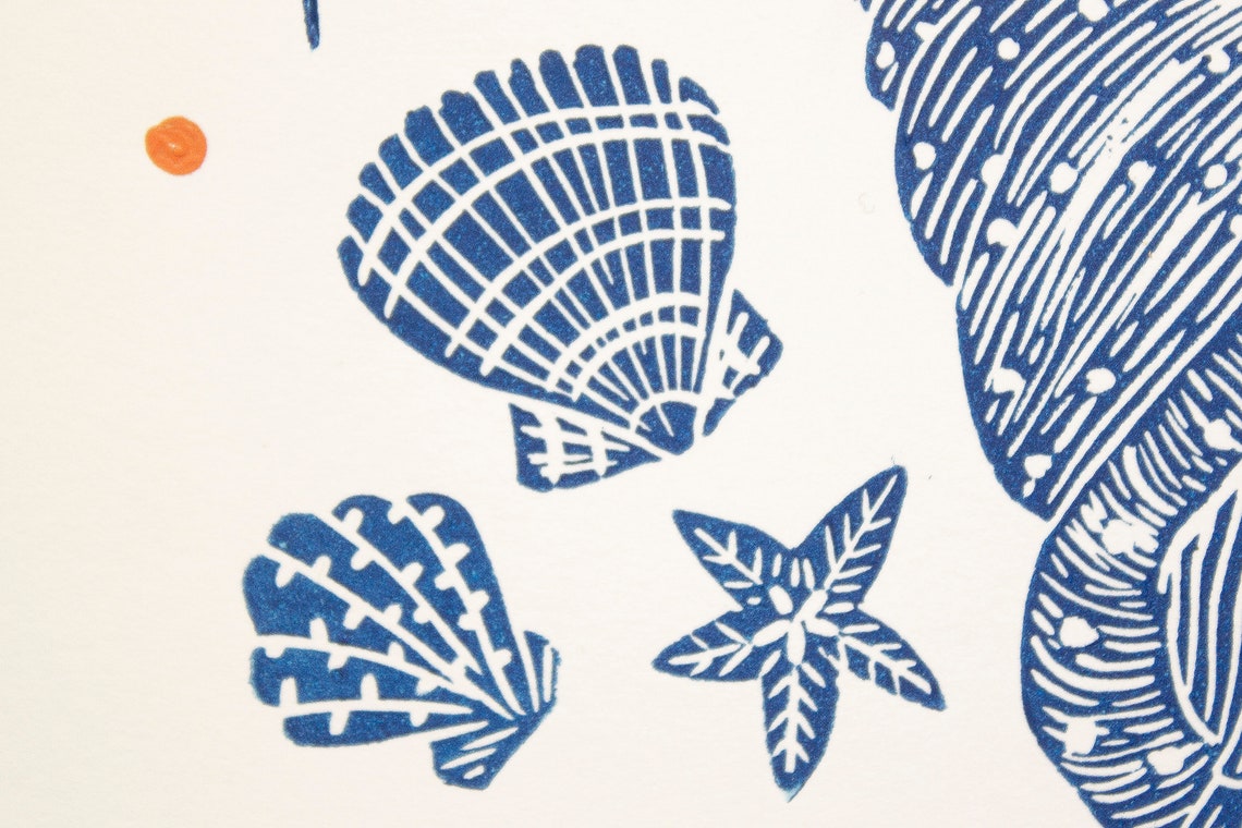 Hermit Crab Lino Print Original Print Linocut Print | Etsy Hermit Crab Lino Print Original Print Linocut Print | Etsy