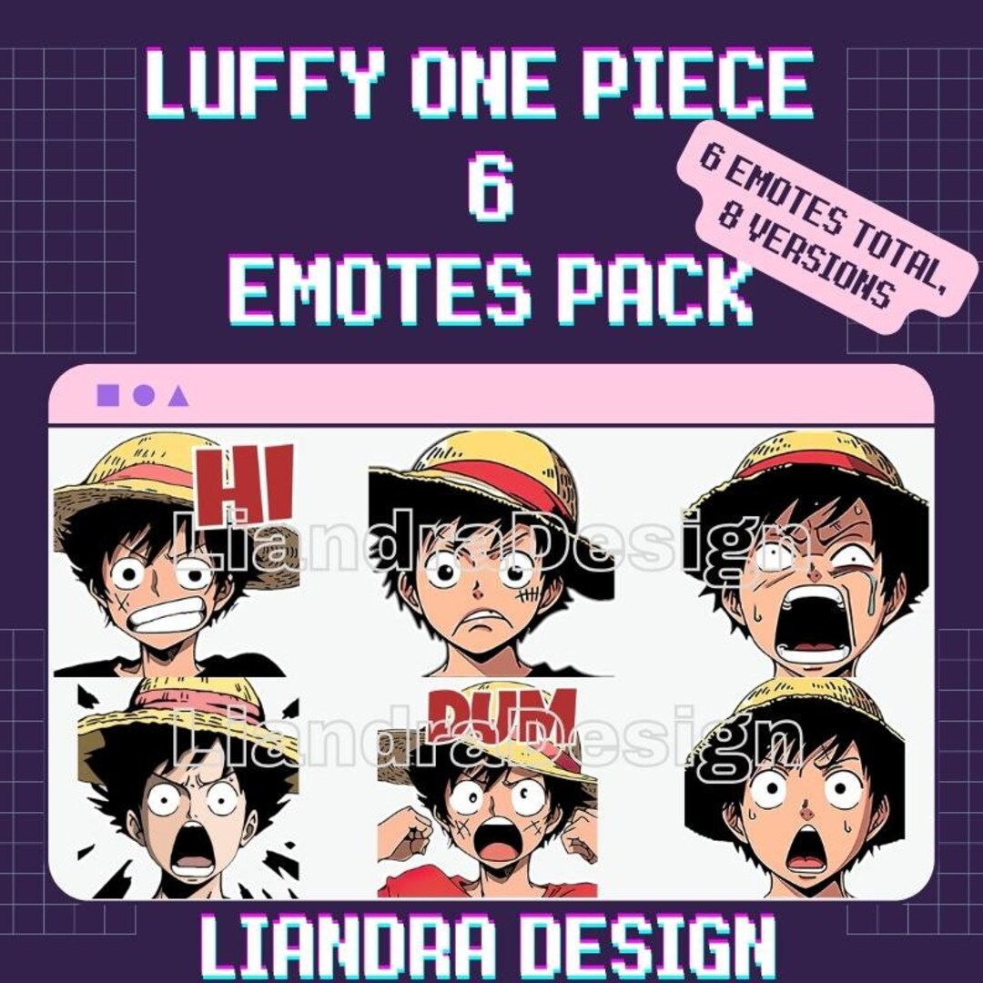 One Piece Luffy Twitch Emote Luffy From One Piece Twitch - Etsy Australia