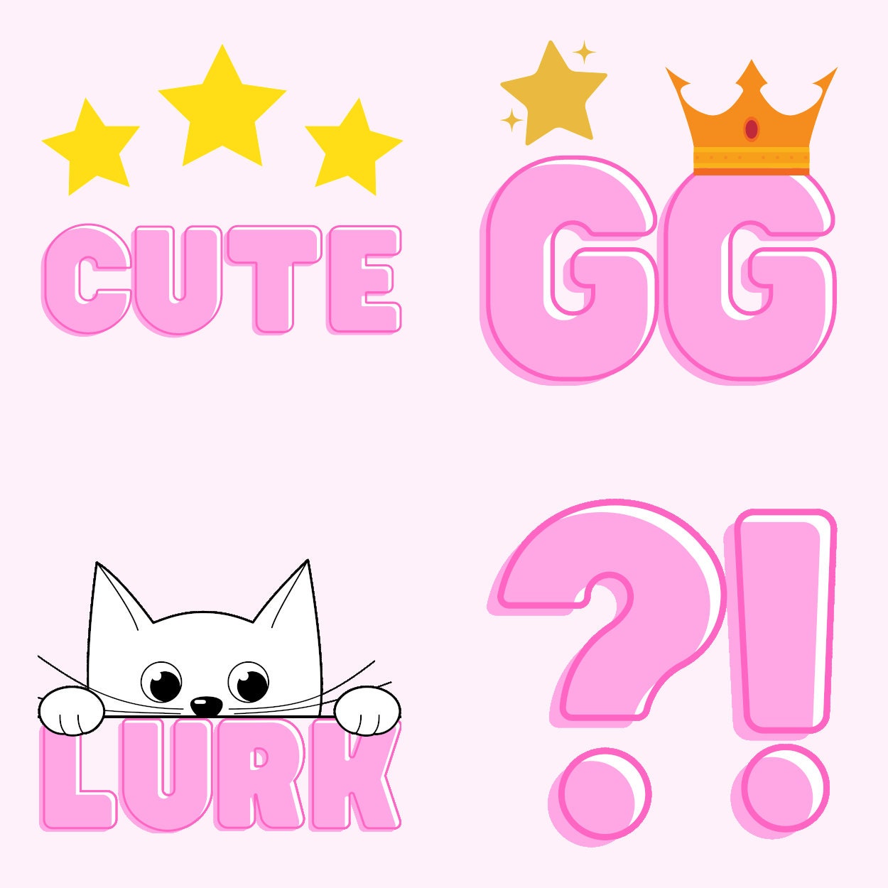 32 Super Cute Girly and Pink Twitch Emotes to Jump Start Your | Etsy ...