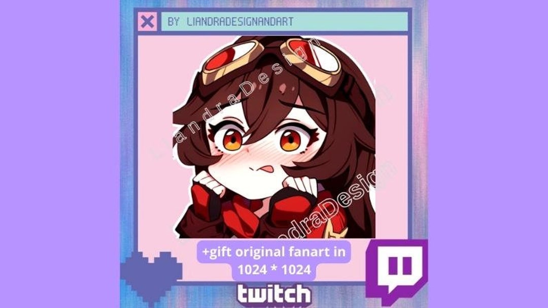 Blushed Amber From Genshin Impact Twitch Emote Amber Twitch - Etsy