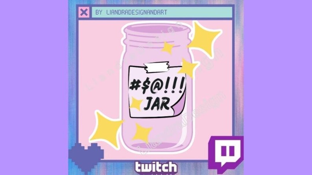 Pink Swear Jar Twitch Emote Funny Twitch Emote Swear Jar Twitch Emote ...