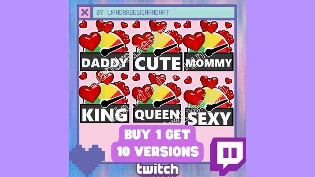 10 Versions of Different METER Meme Emotes Twitch Emote Streamer Emote ...