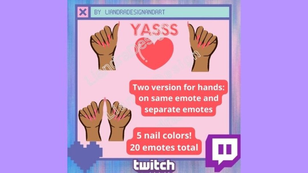 Yas Hands medium Skin 20 Emotes Twitch Emote Youtube Emote Discord ...