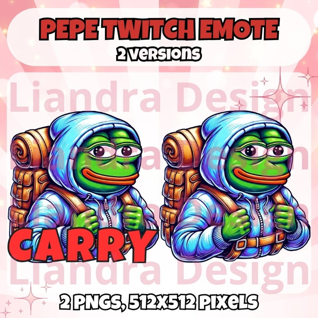 PEPE FROG Twitch Emote Pepe Funny Twitch Emotes Twitch Youtube Emote ...