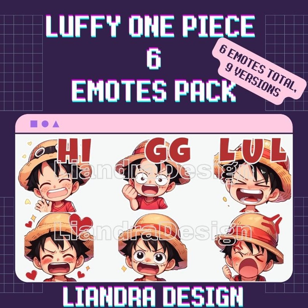 Chibi One Piece Luffy Twitch Emote Luffy From One Piece Twitch Emotes ...