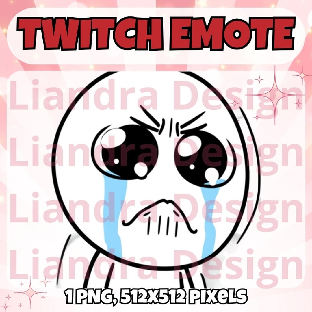 CRYING Twitch Emote Funny Cry Twitch Emote Funny Twitch Youtube Emote ...