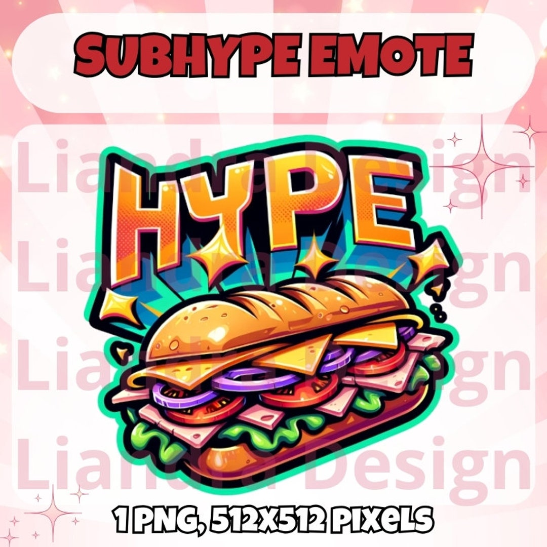SUBHYPE Twitch Emote Funny Twitch Emote Twitch Youtube Facebook Discord ...