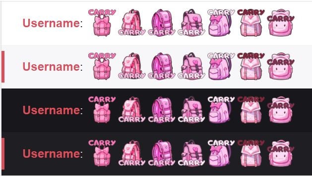 Pink Twitch Emote Carry Twitch Emote 7 Versions Twitch Emote - Etsy Canada