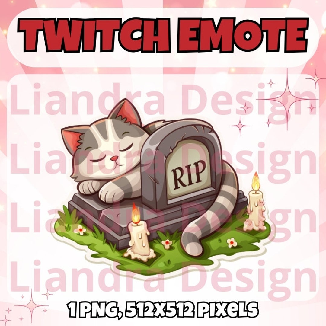Buy CAT RIP Twitch Emote Kawaii Cat Twitch Emote Funny Twitch Youtube ...